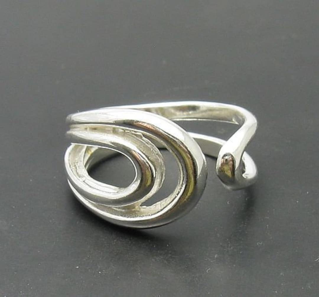 R000731 STERLING SILVER Ring Solid 925 Adjustable - Etsy