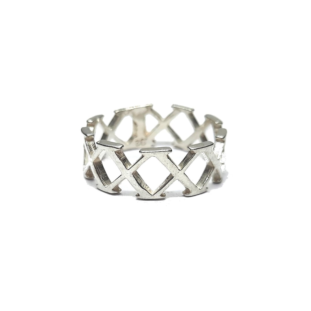 Sterling Silver Ring Band XXX 8mm Wide Genuine Solid Hallmarked 925 - Etsy