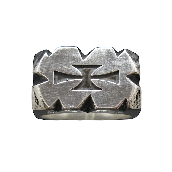 Sterling Silver Men Ring Cross Solid Genuine Hallmarked 925 | Etsy