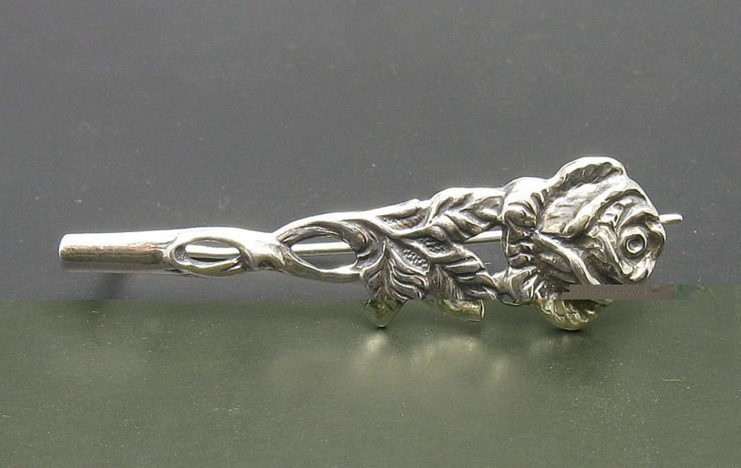 A000001 STERLING SILVER Brooch Solid 925 Flower - Etsy