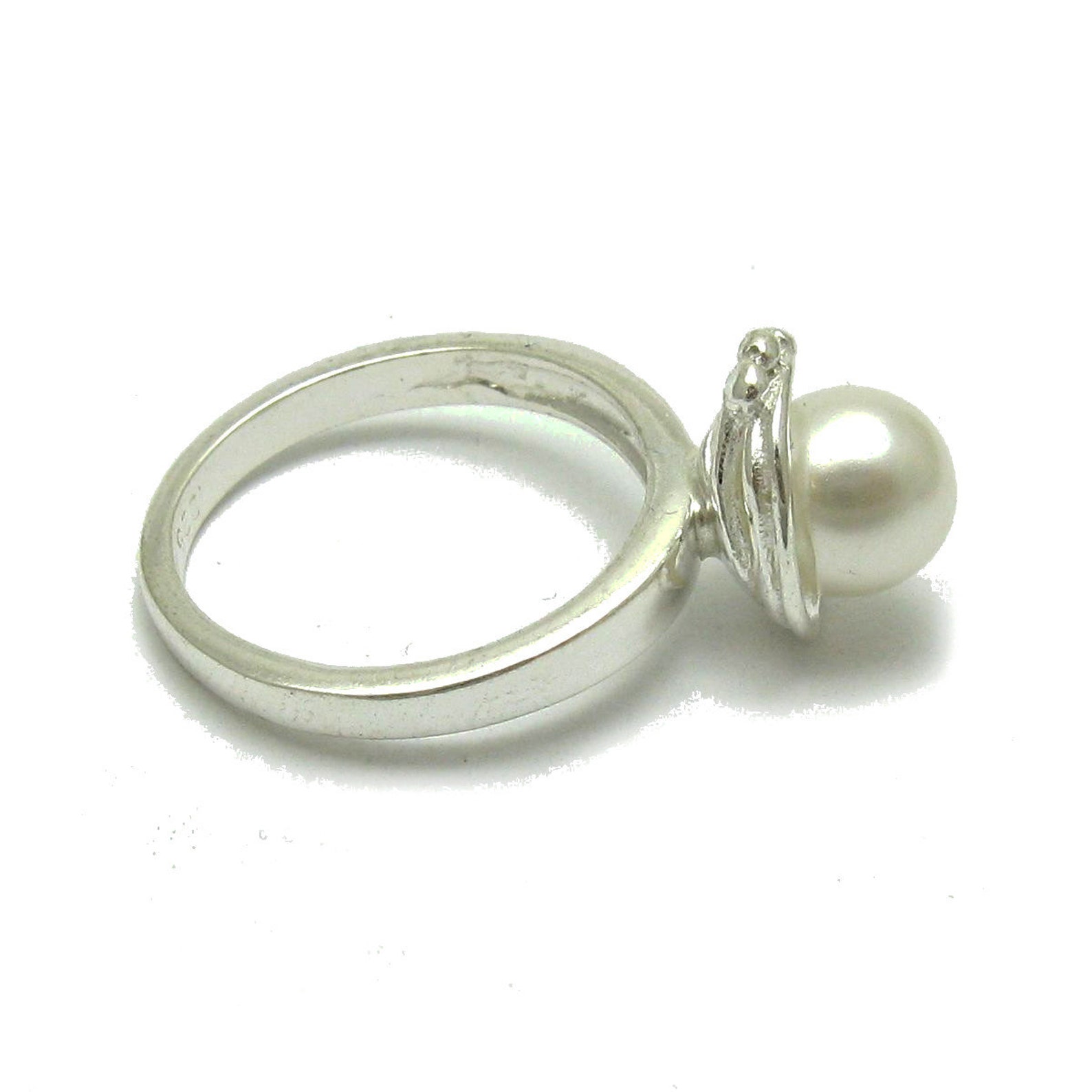 R001728 Sterling Silver Ring Solid 925 With Pearl - Etsy