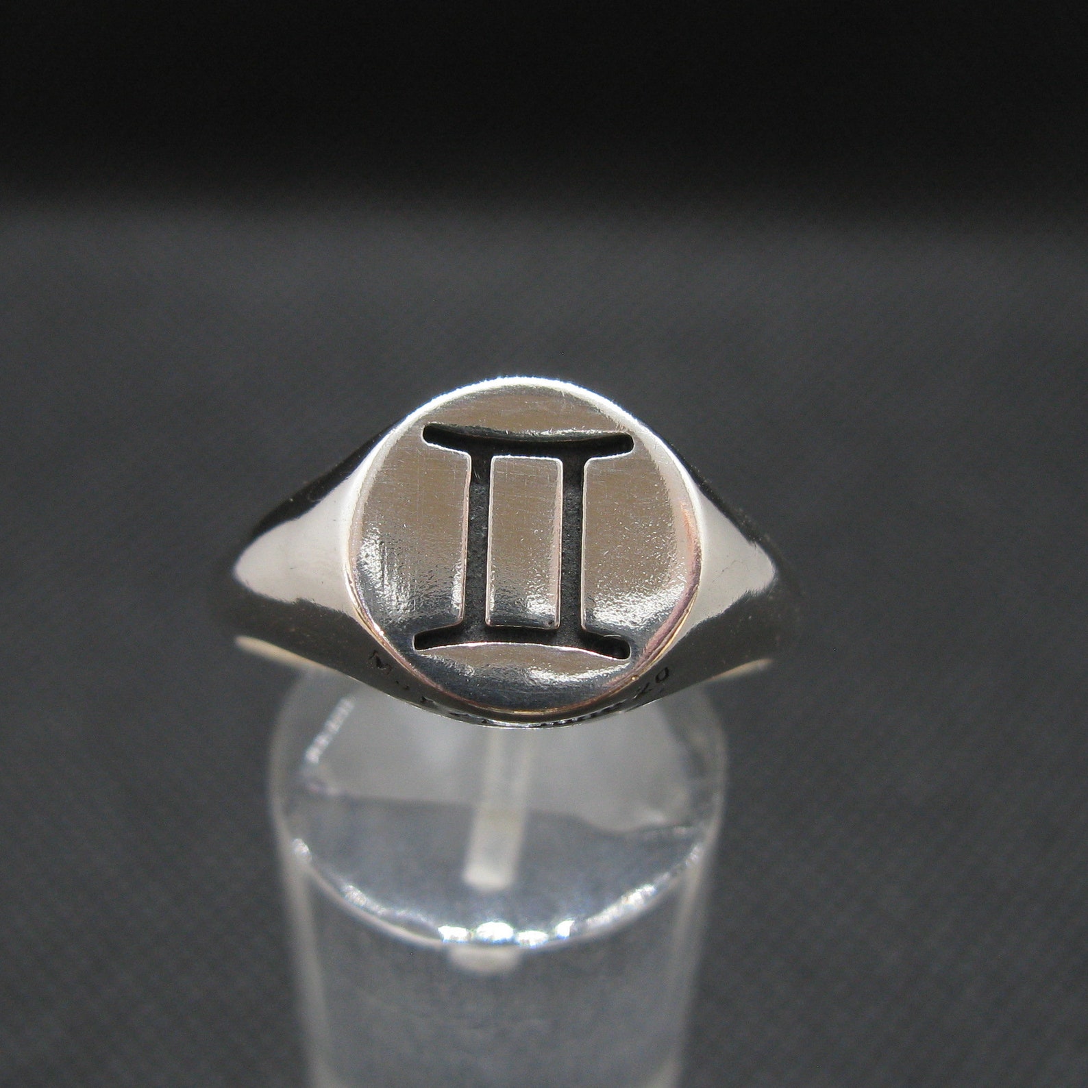 Sterling Silver Ring Solid Hallmarked 925 Zodiac Sign Gemini - Etsy