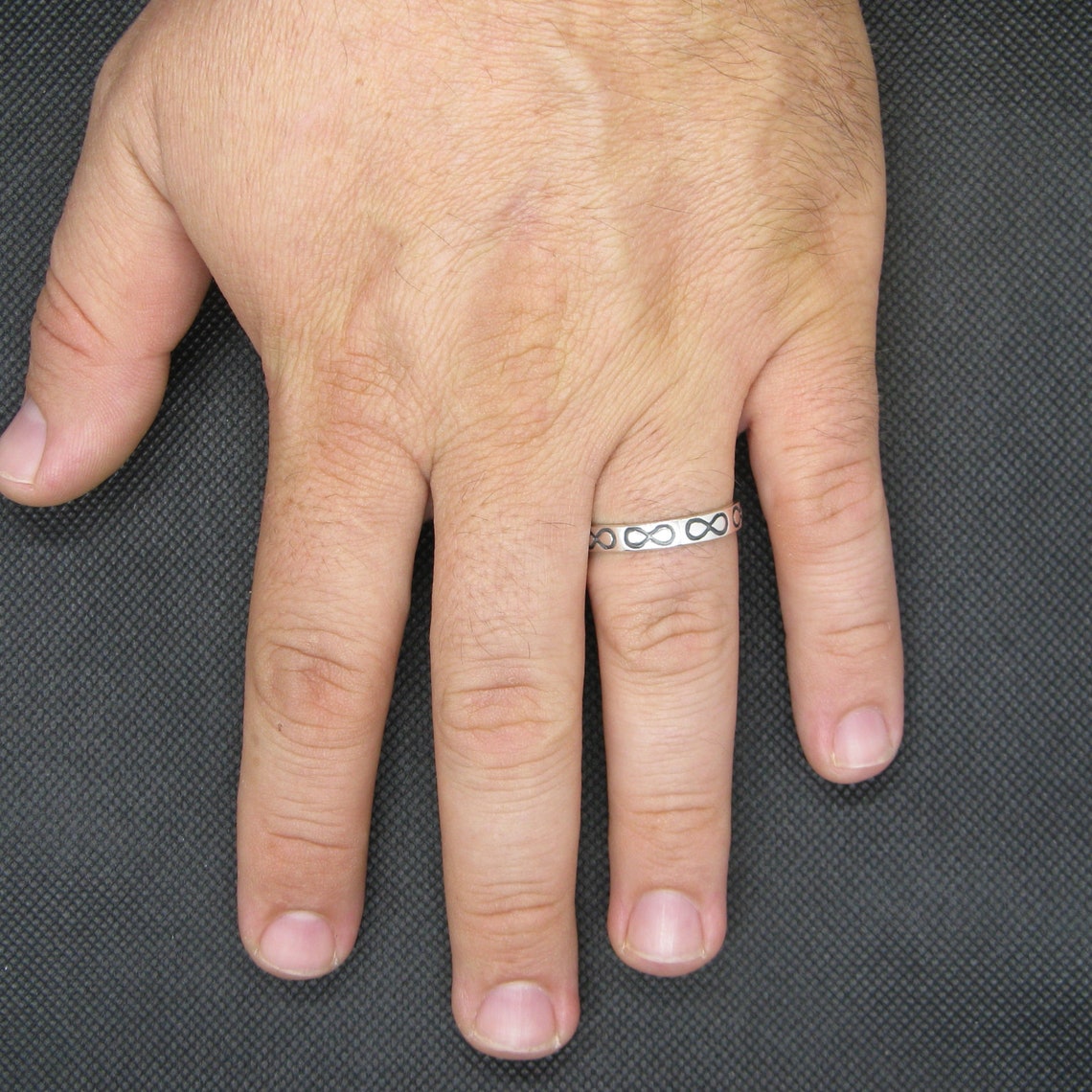 Sterling Silver Ring 4mm Band Solid Hallmarked 925 Infinity | Etsy