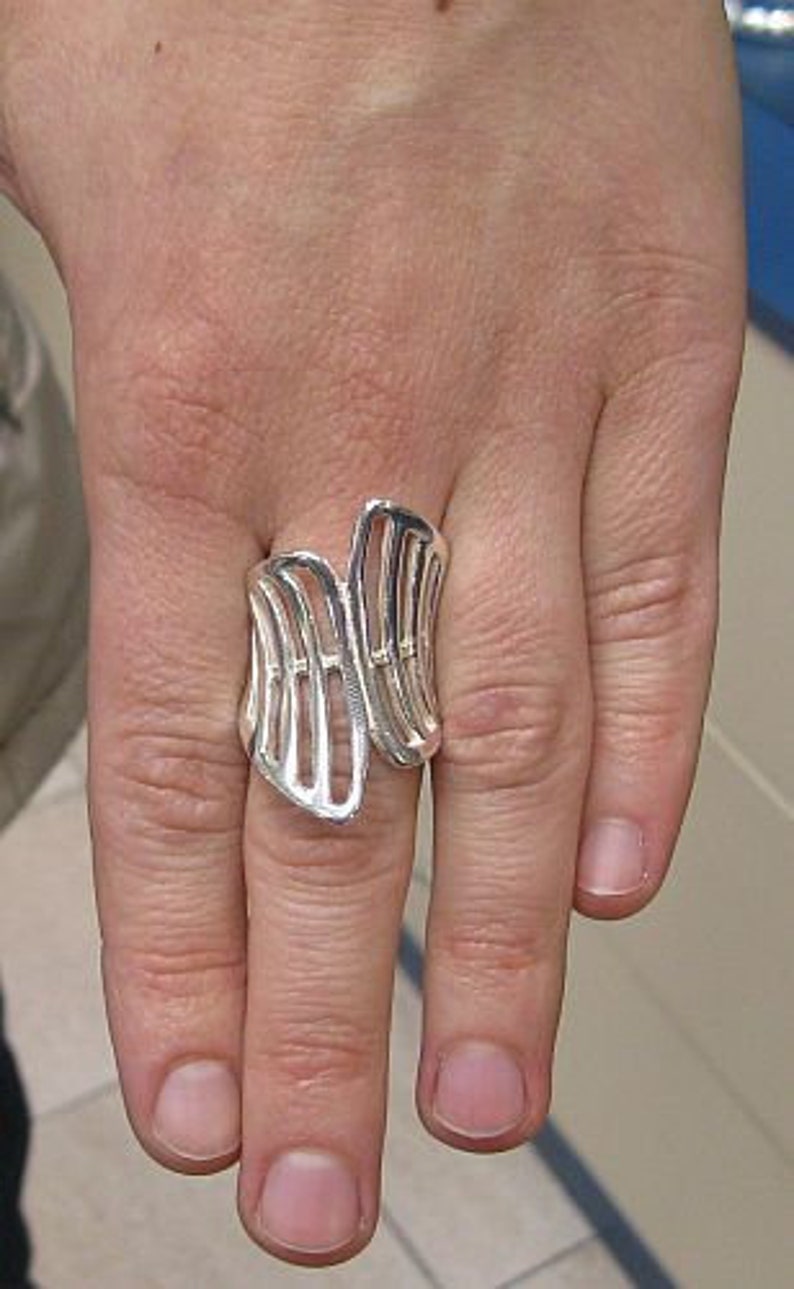 Long Sterling Silver Ring Solid Hallmarked 925 Nickel Free - Etsy