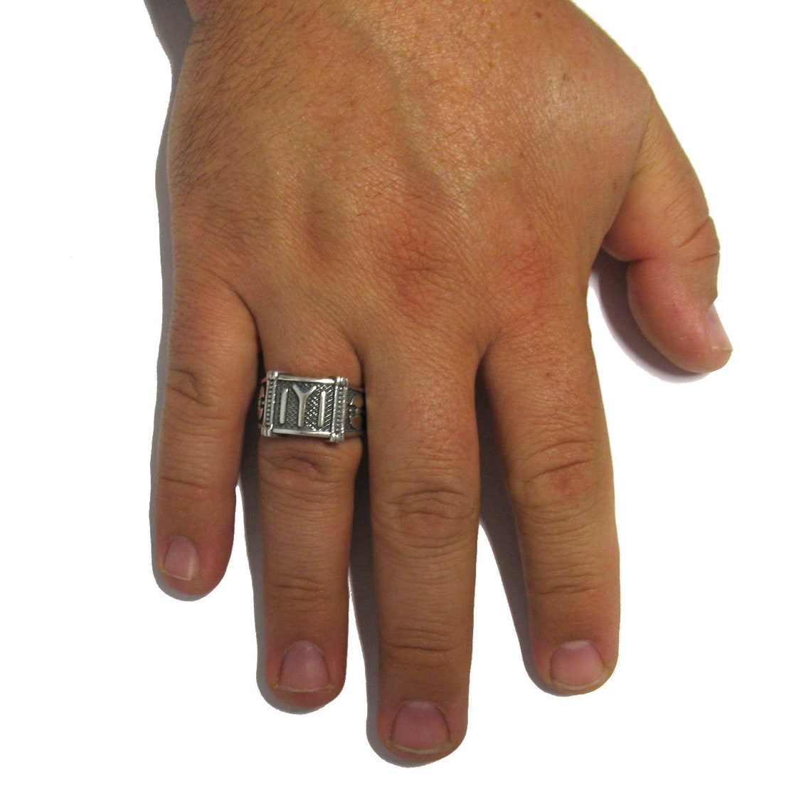 R001697 Sterling Silver Men Ring Solid 925 | Etsy