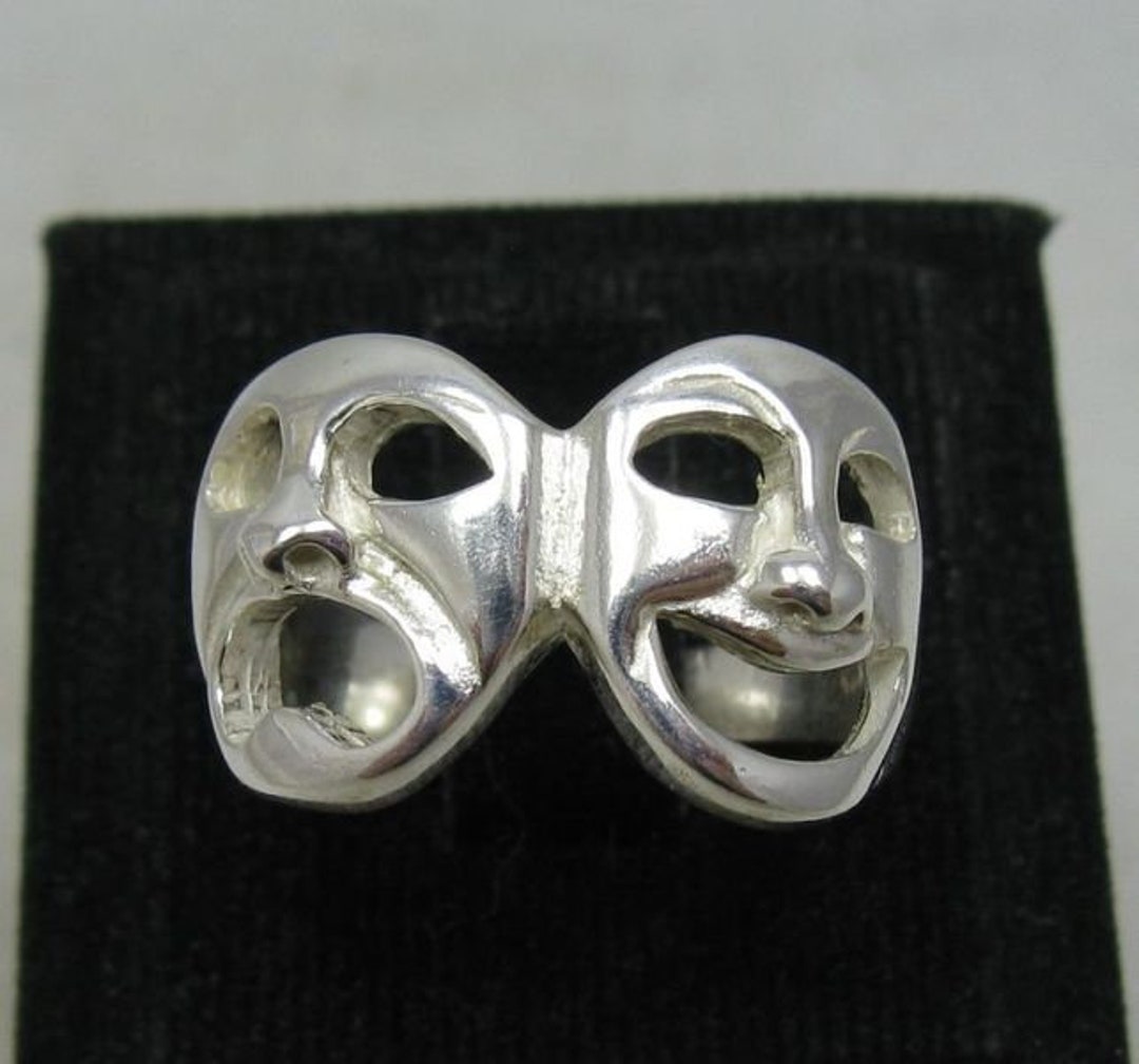 R001134 STERLING SILVER Ring Solid 925 Masks - Etsy