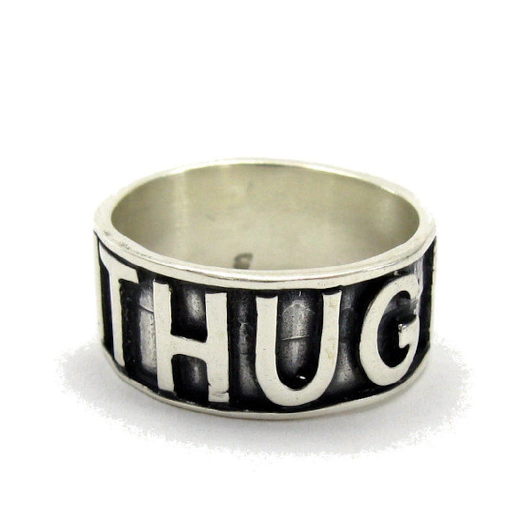 R000016 Sterling Silver Thug Life Band Solid 925 Empress - Etsy