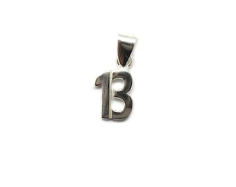 Number 13 Pendant - Etsy