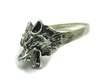 Viking Fenrir Wolf Head Ring Made of 925 Sterling Silver - Etsy
