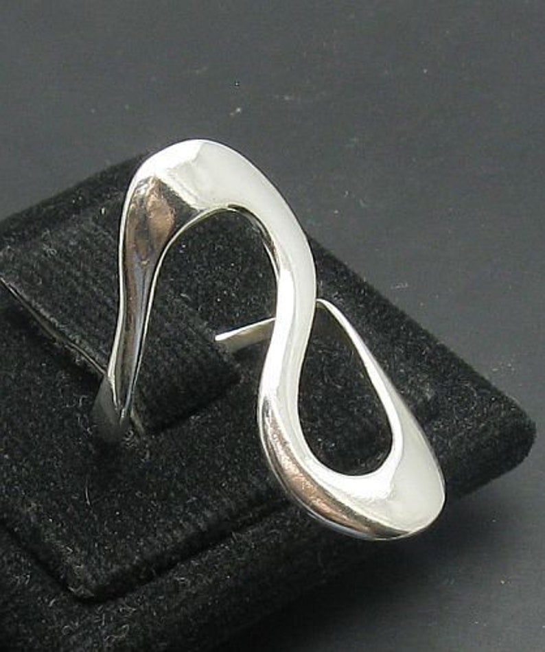 R000966 Long STERLING SILVER Ring Solid 925 Plain | Etsy