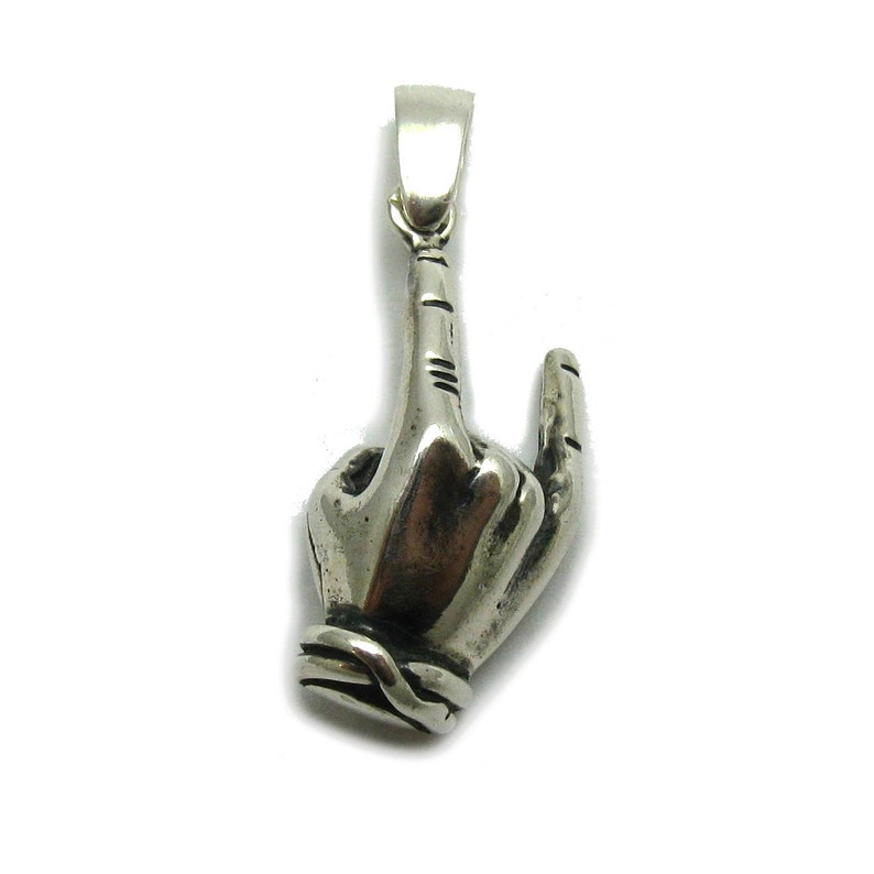 PE001282 Sterling Silver Pendant Solid 925 Hand Heavy Metal Sign - Etsy