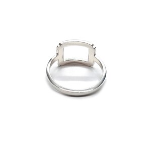 Simple Plain Sterling Silver Ring Square Genuine Solid Hallmarked 925 ...
