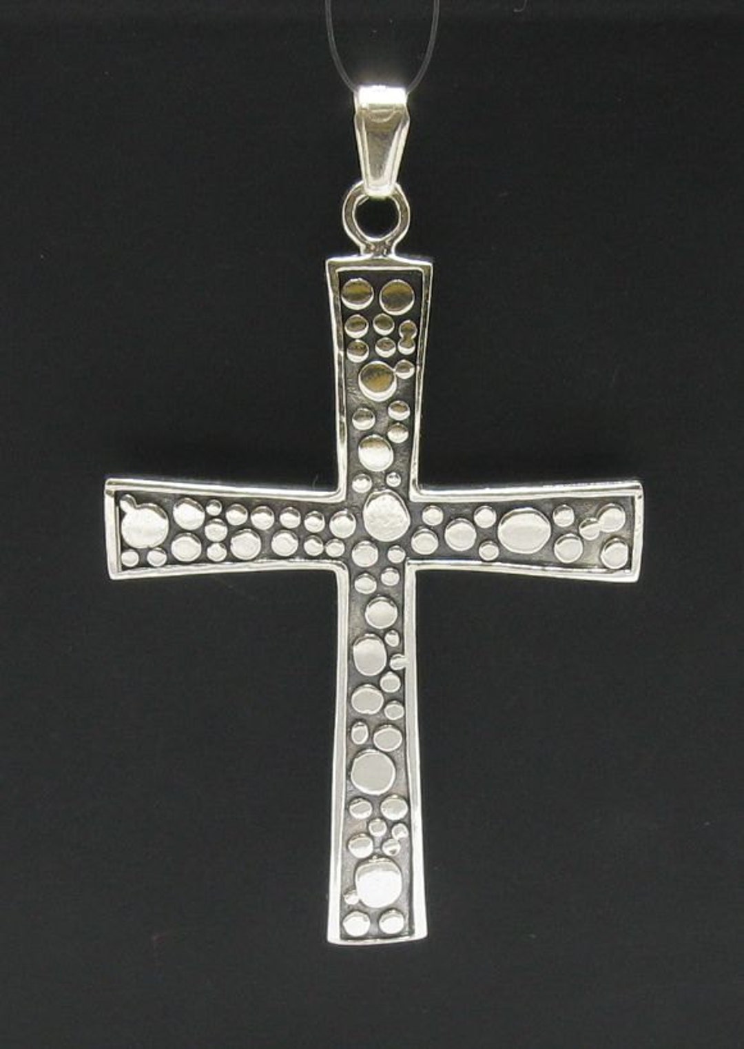 PE000372 Sterling Silver Pendant 925 Solid Cross Perfect Quality - Etsy