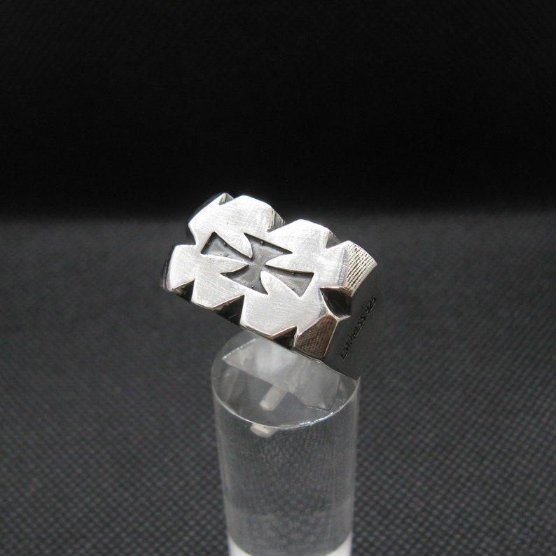 Sterling Silver Men Ring Cross Solid Genuine Hallmarked 925 - Etsy