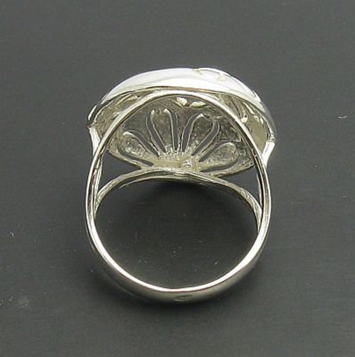 R000263 STERLING SILVER Ring Solid 925 Flower - Etsy