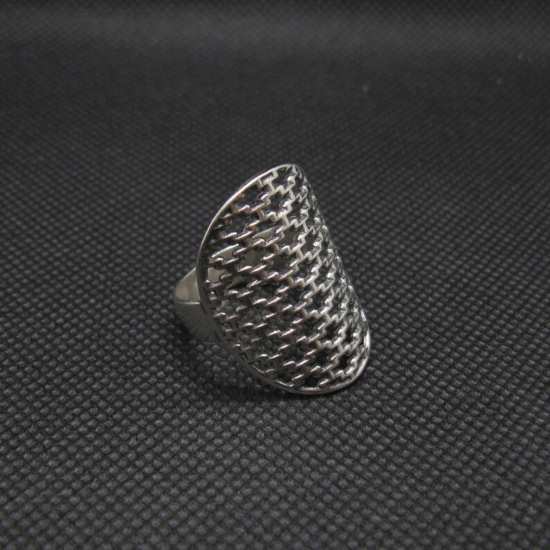 Long Sterling Silver Ring Genuine Solid Stamped 925 R002115 | Etsy