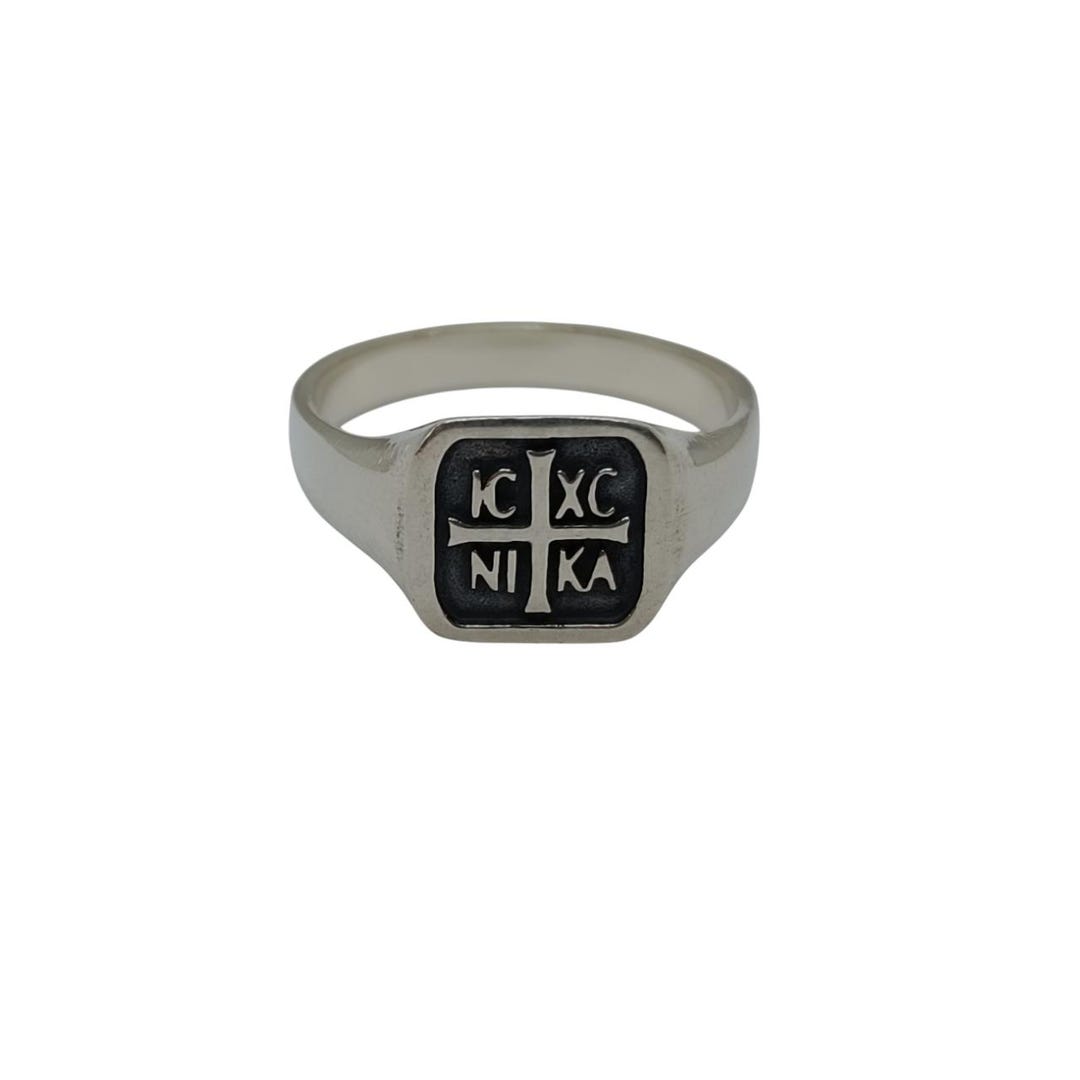 Sterling Silver Men Ring IC XC NI Ka Jesus Christ Winner Solid ...