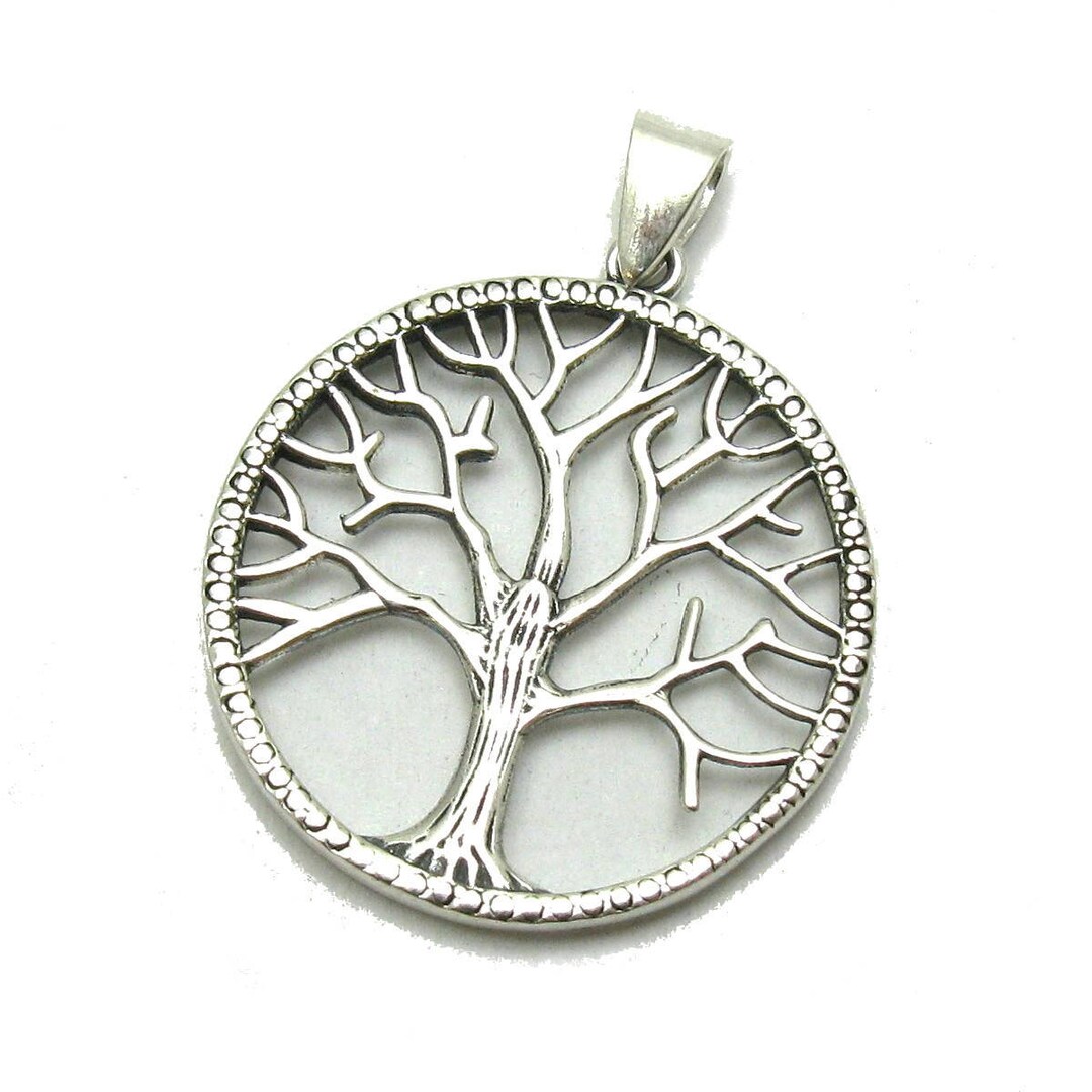 PE001213 Sterling Silver Pendant Tree of Life Solid 925 Charm - Etsy