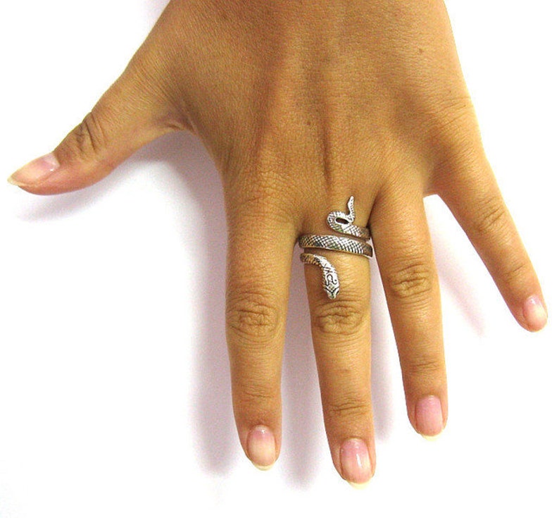 R001325 STERLING SILVER Ring Solid 925 Snake - Etsy