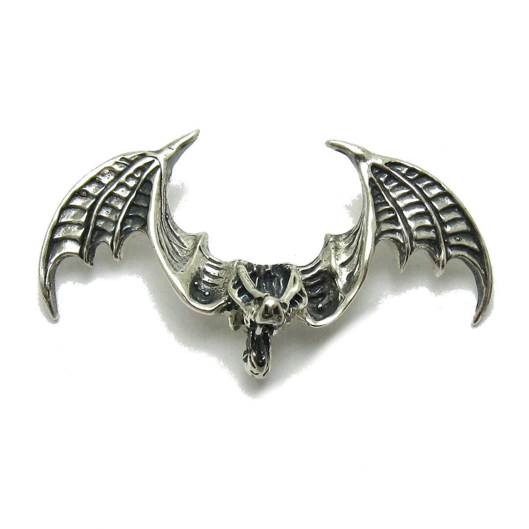PE001215 Sterling Silver 925 Solid Vampire Bat - Etsy