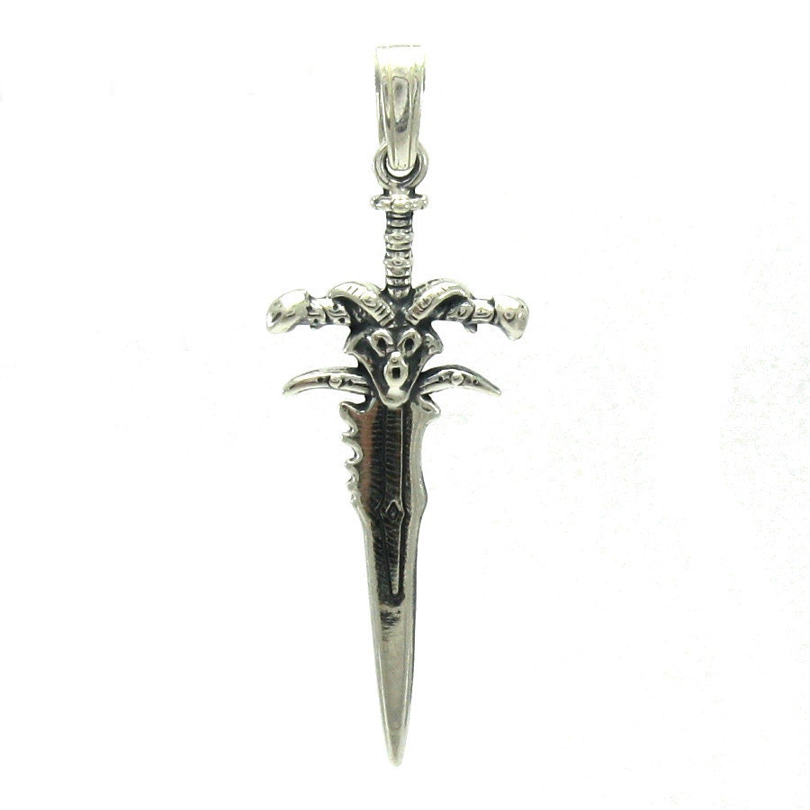 PE000905 Sterling Silver Pendant Solid 925 Sword - Etsy