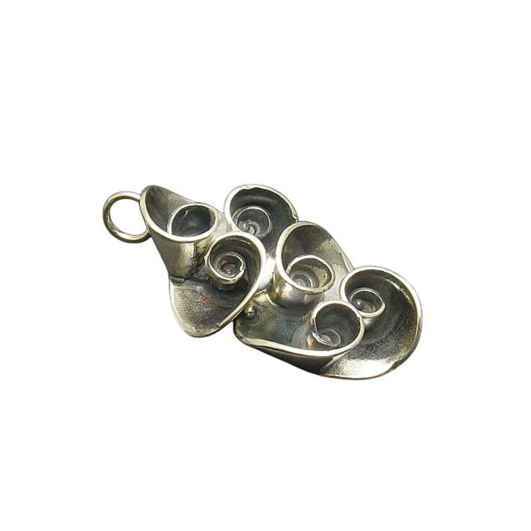 Extraordinary Sterling Silver Pendant Spiral Solid Stamped 925 Nickel ...