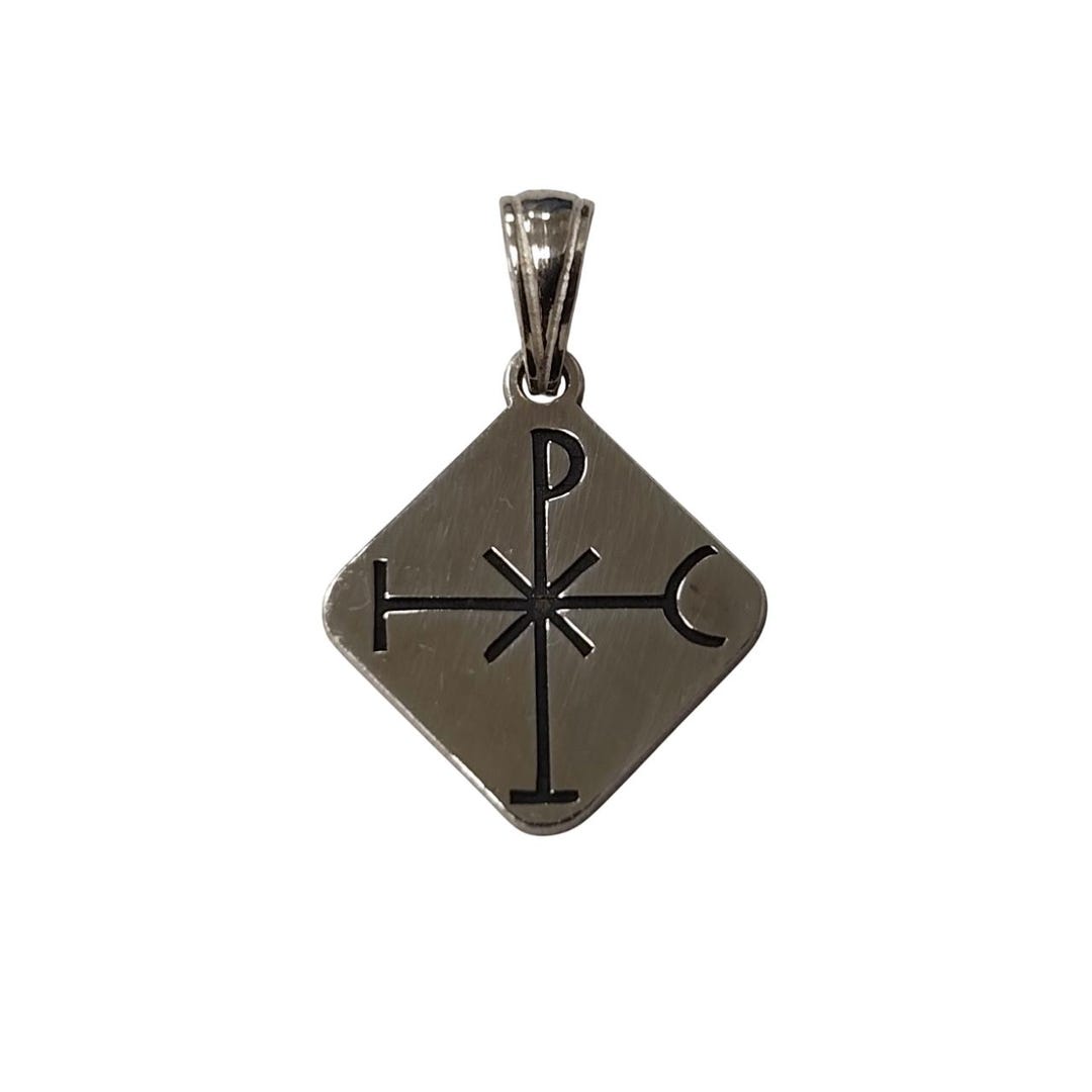 Sterling Silver Chi Rho Pendant – 22x14mm Christian Symbol Charm ...