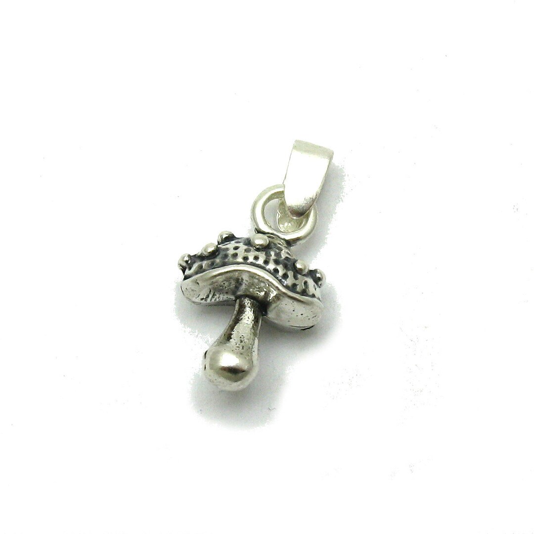 PE001125 Sterling Silver Mushroom Pendant Solid 925 - Etsy
