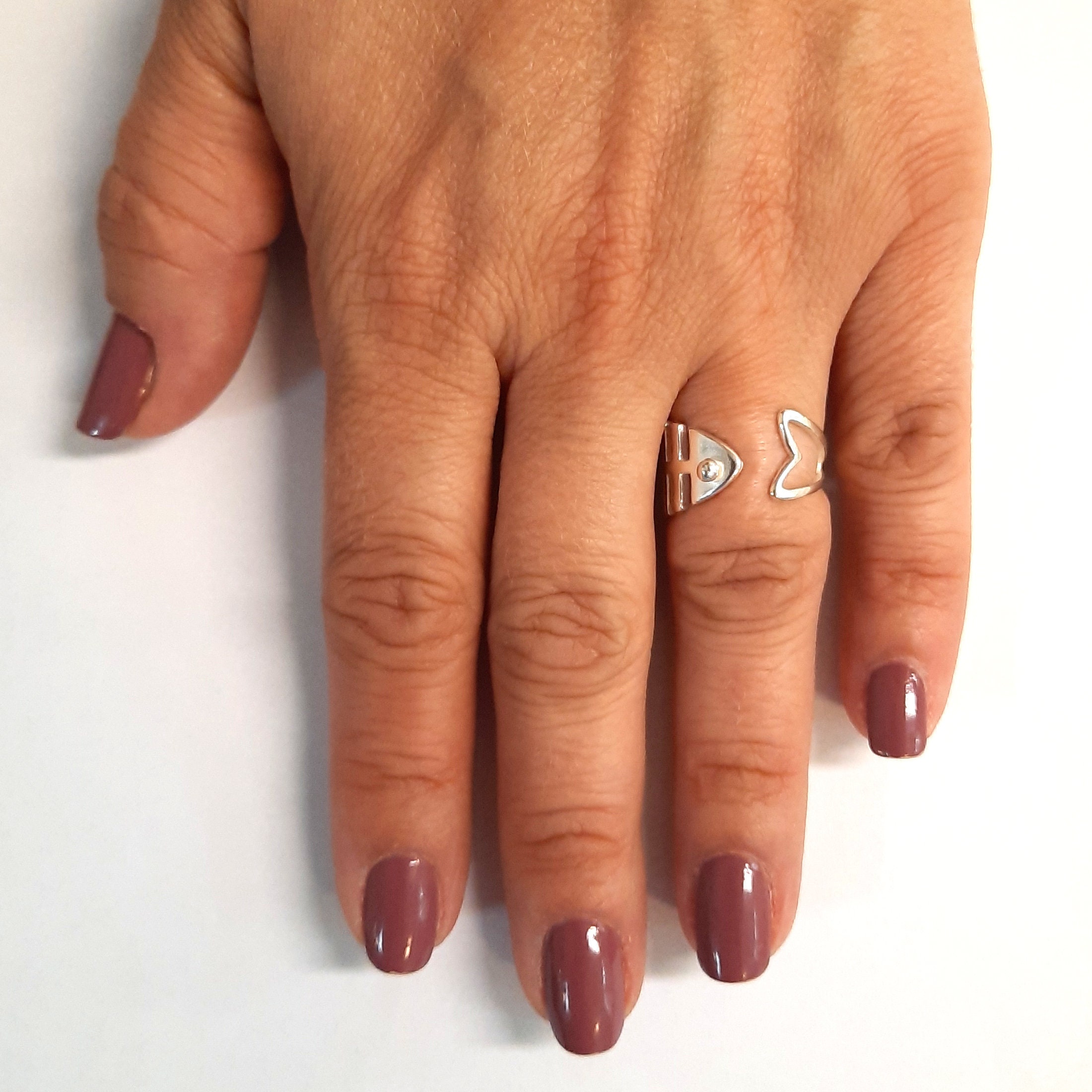 Plain Sterling Silver Ring Fish Bone Genuine Solid Hallmarked 925 - Etsy