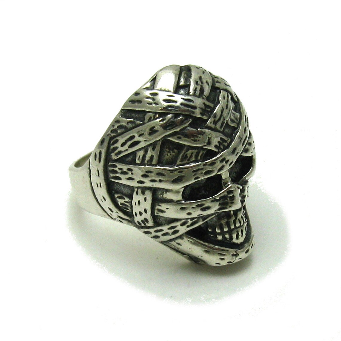 R001602 STERLING SILVER Mummy Skull Ring Solid925 - Etsy