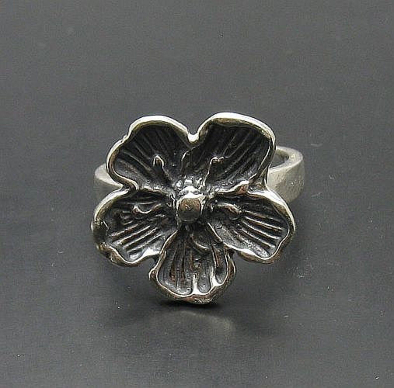 Sterling Silver Ring Flower Solid Stamped 925 Nickel Free - Etsy