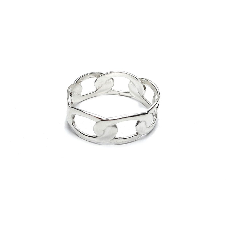 Sterling Silver Ring Chain Band Solid Genuine Stamped 925 - Etsy