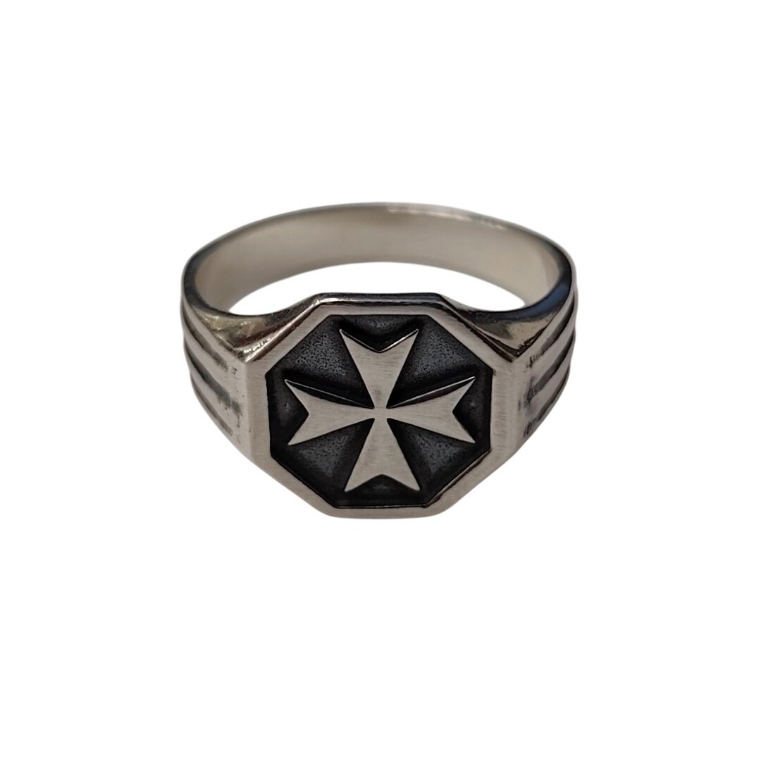Sterling Silver Maltese Cross Ring Stamped 925 Nickel Free Comfort Fit ...