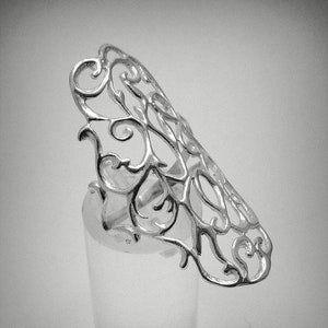 Stylish Long Sterling Silver Ring Hallmarked 925 Nickel Free - Etsy