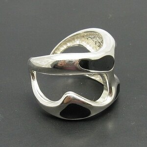 R000375 Sterling Silver Ring Enamel925 Adjustable - Etsy
