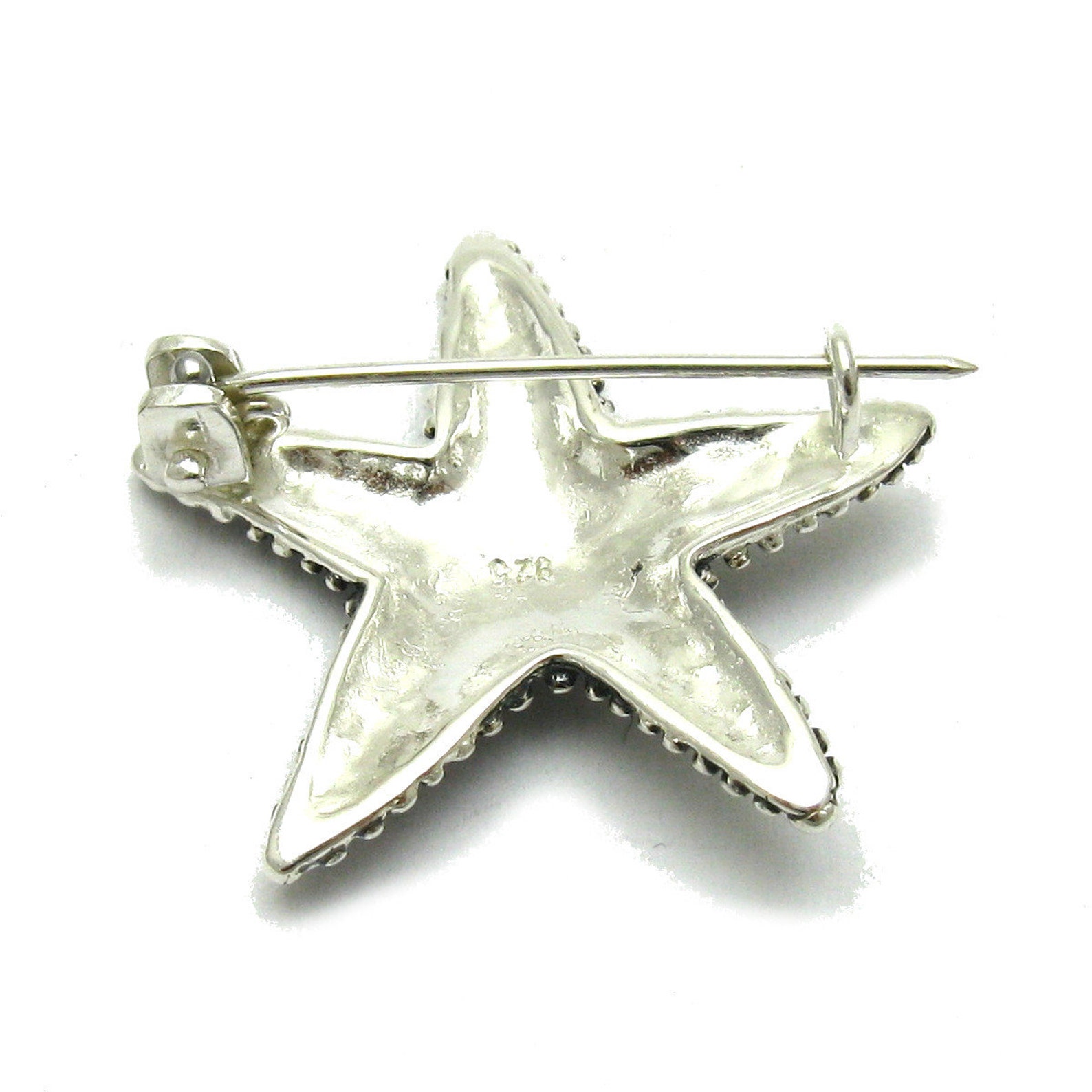 Sterling Silver Brooch Sea Star Solid Genuine Stamped 925 Nickel Free ...