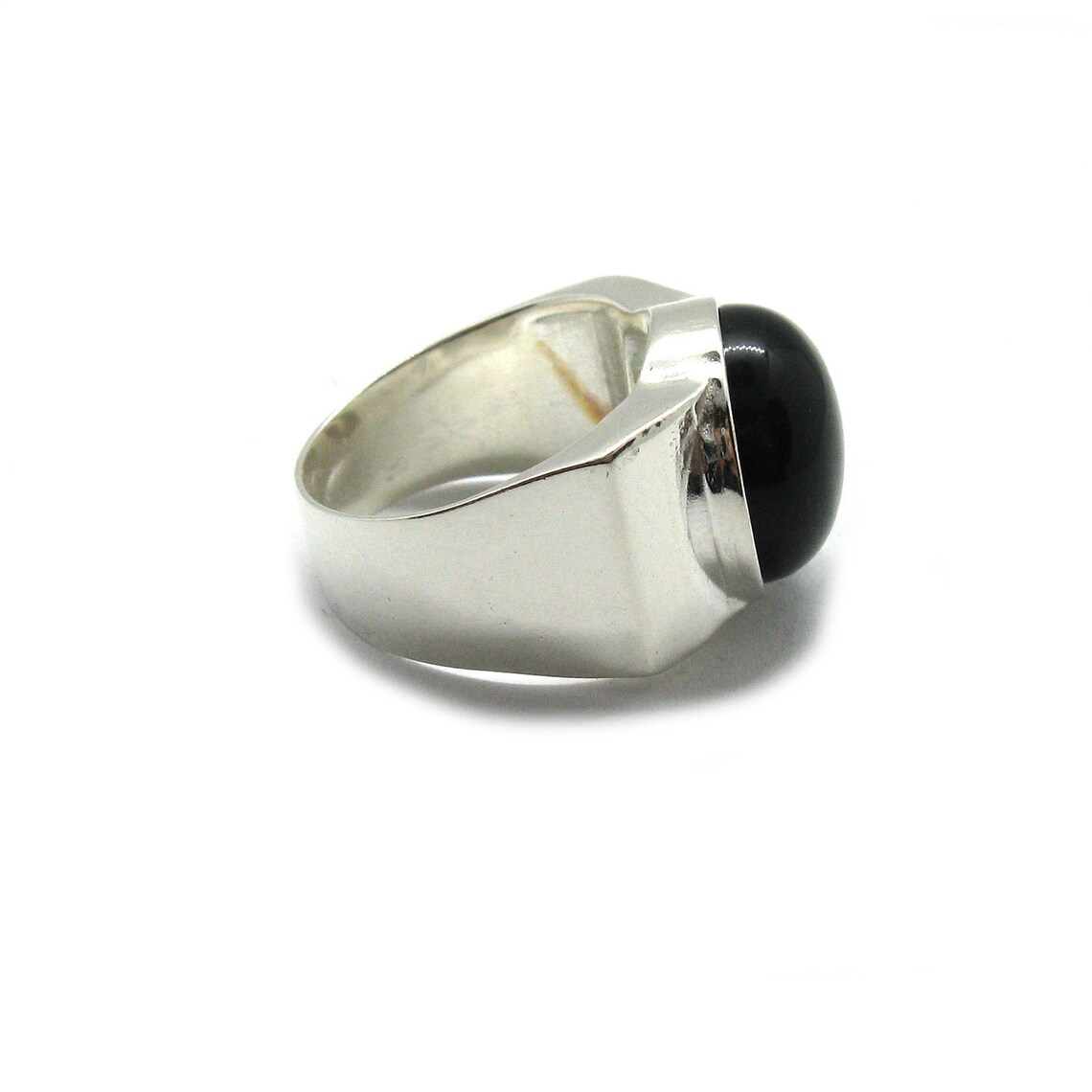 Sterling Silver Men's Ring Solid Hallmarked 925 With 15mm - Etsy