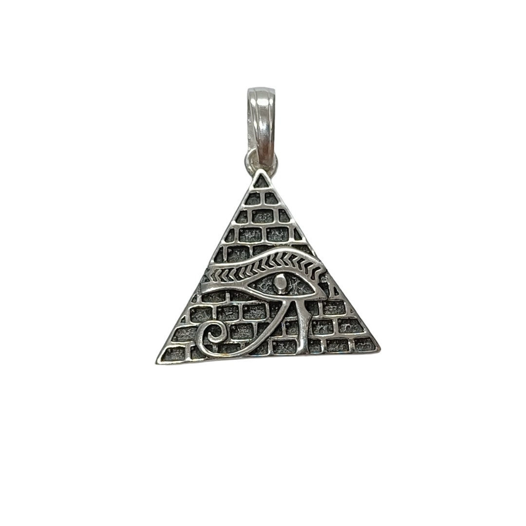 Sterling Silver Pyramid Pendant With Amon Ra's Eye Nickel-free ...