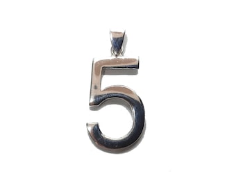 Number 5 Pendant - Etsy