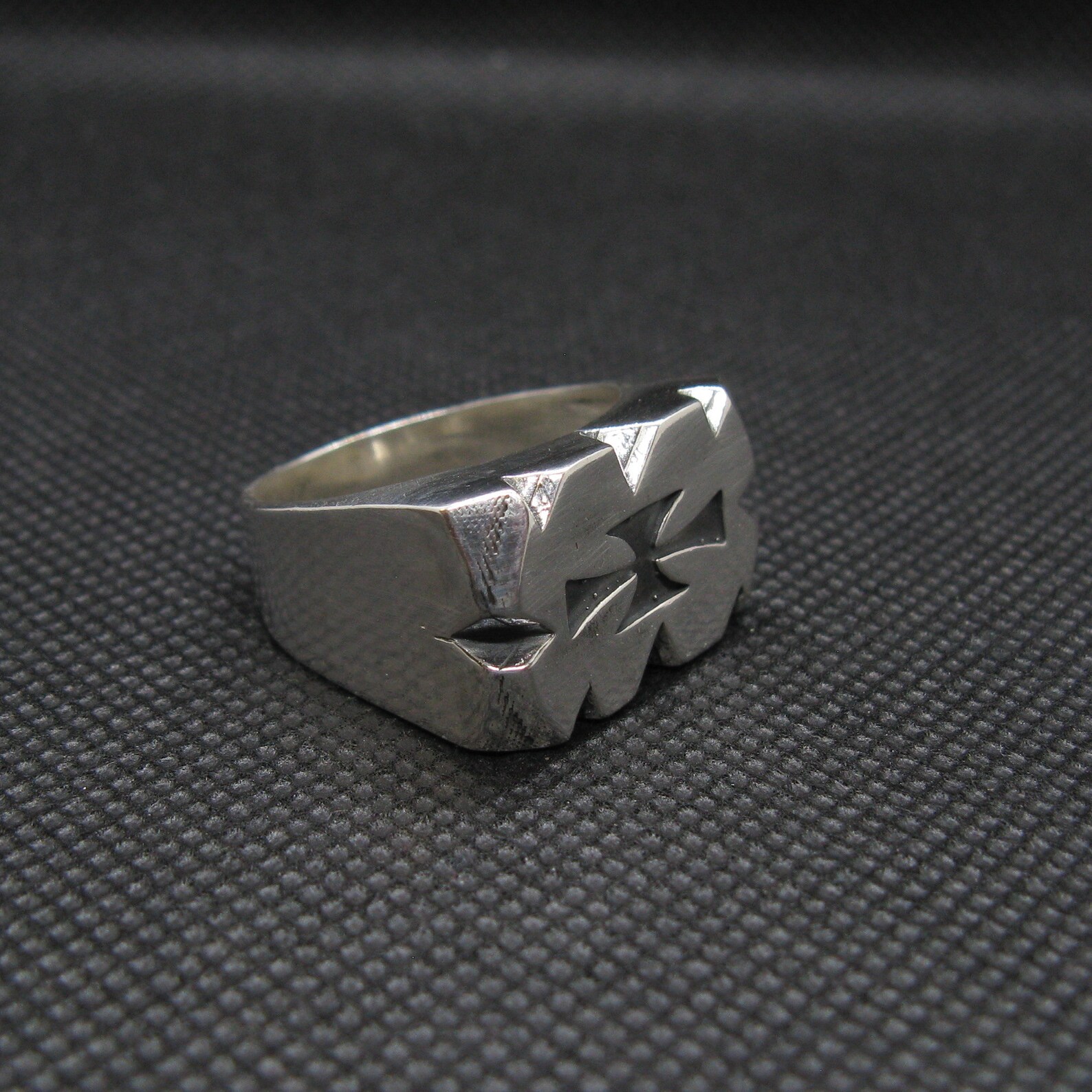 Sterling Silver Men Ring Cross Solid Genuine Hallmarked 925 - Etsy