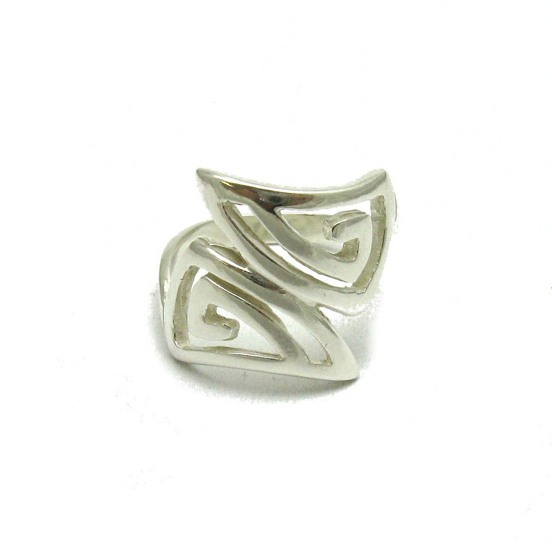 Sterling Silver Spiral Design Ring, Unique Handmade Hallmarked 925 ...