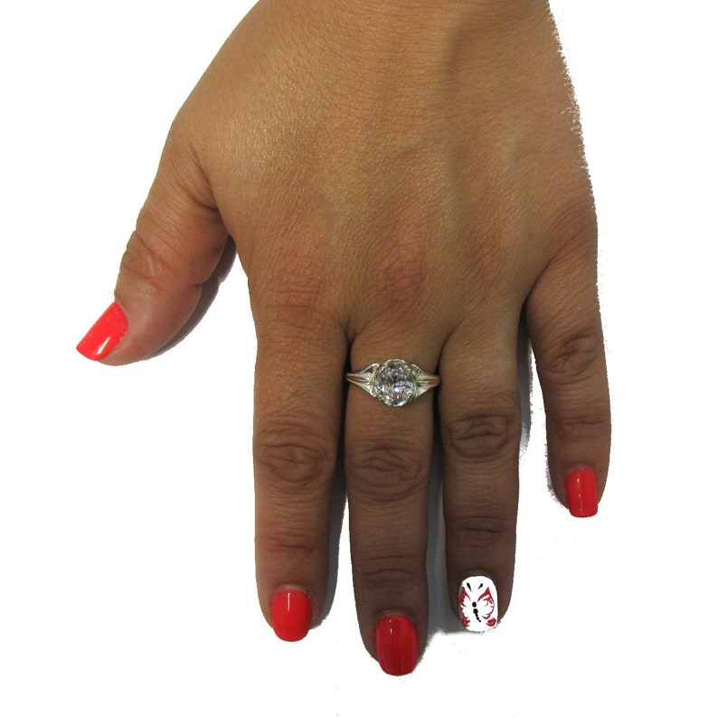R001651 Sterling Silver Ring 925 Cubic Zirconia - Etsy