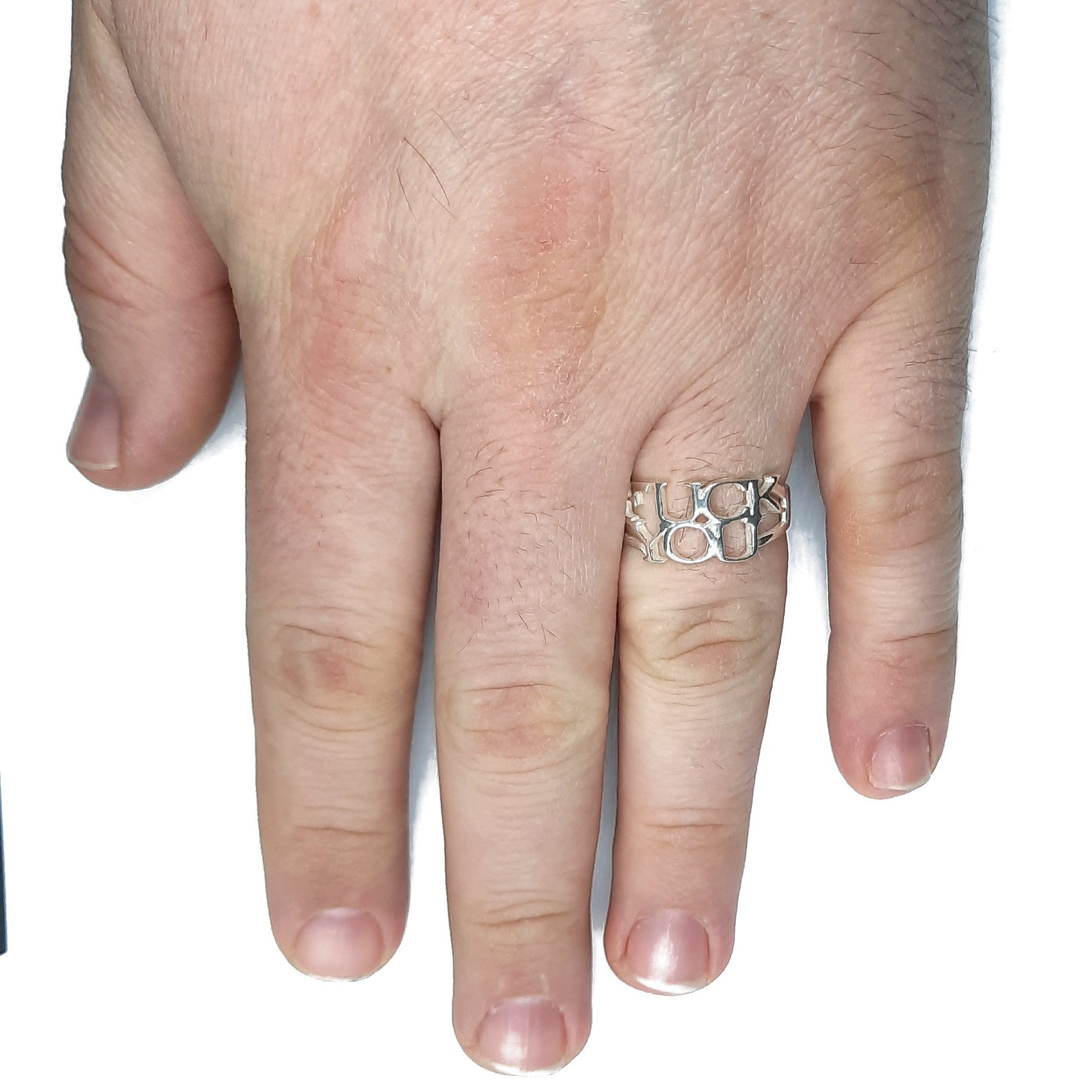 Sterling Silver Ring Band F..k You Genuine Solid Stamped 925 - Etsy