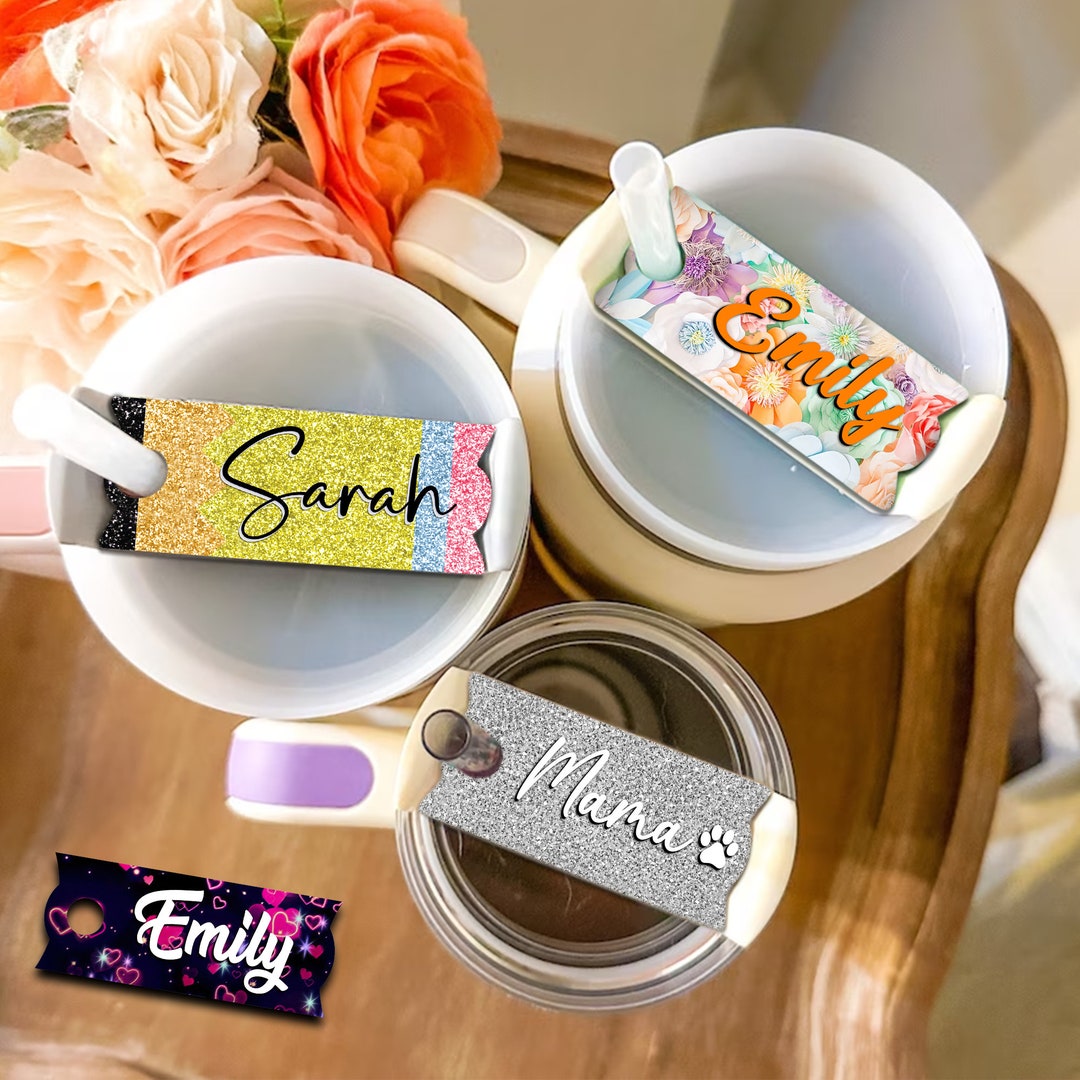 Personalized Tumble Name Tag 40oz/30oz Custom Name Tags for Cup Lids ...