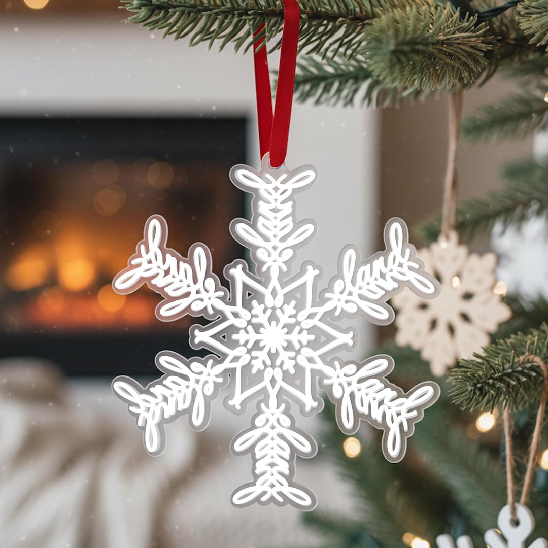 Custom Name Snowflake Ornament, Snowflake Ornament From Your Name ...