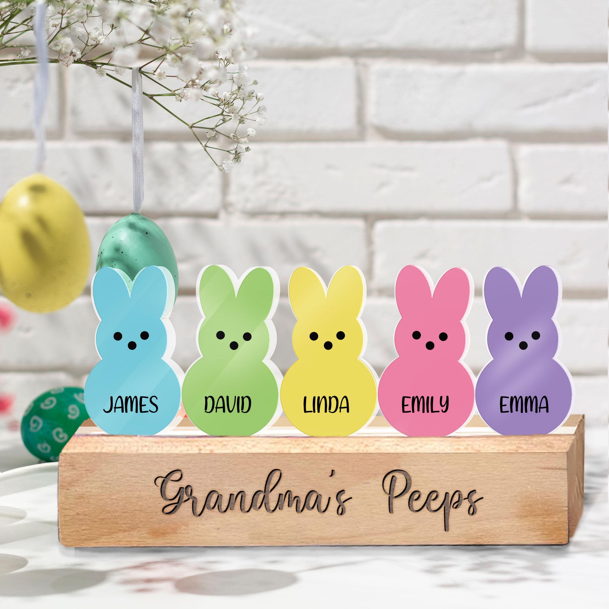 Personalized Easter Bunny Peeps LED Light, Easter Peeps Bunny With Name ...