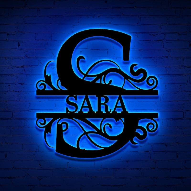 Last Name Metal Sign - Etsy