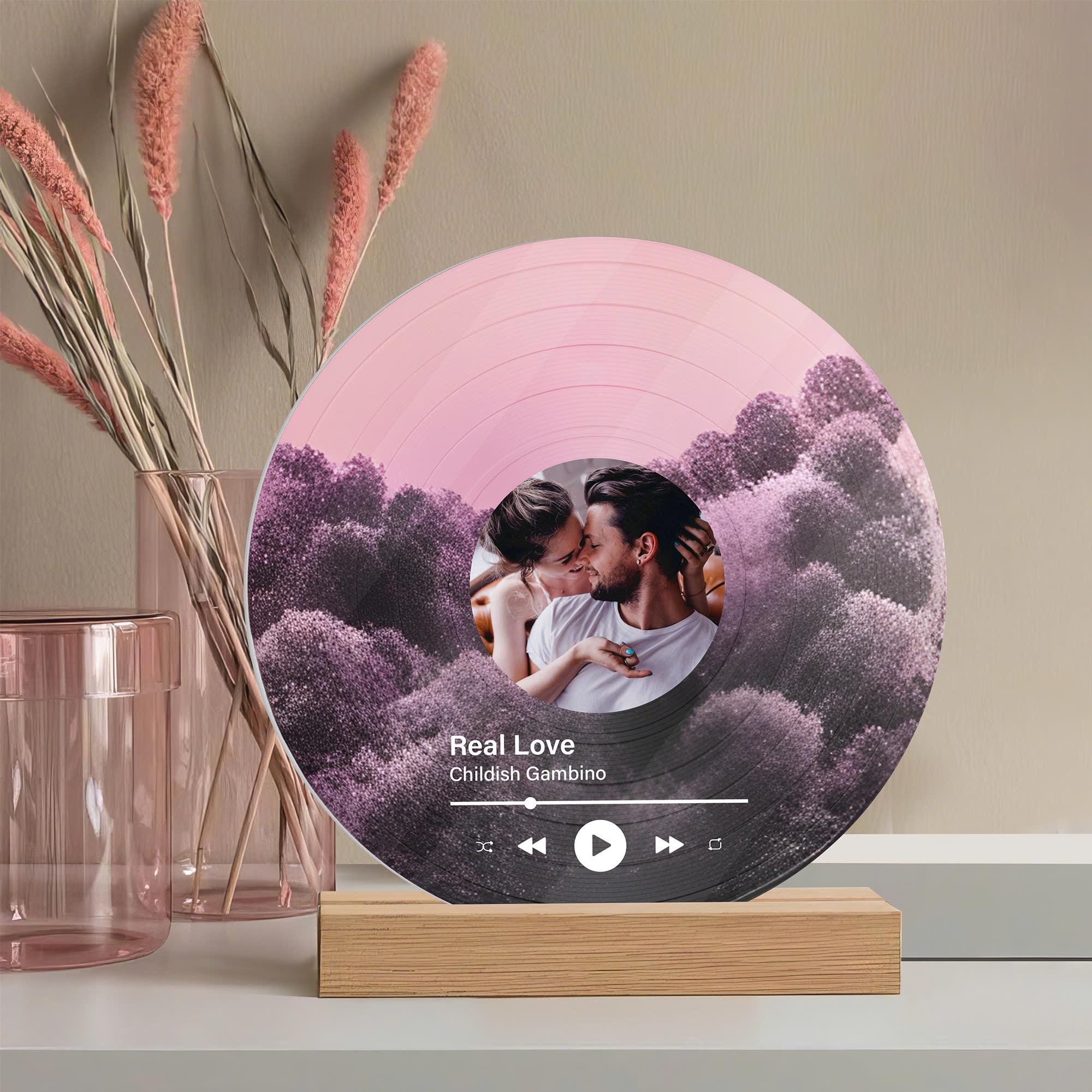 Personalized Vinyl Record With Photo, Vinyl Record With Led, Song ...