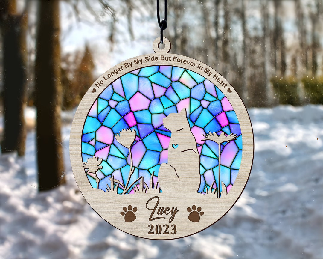 Pet Memorial Suncatcher| Loss of Pet Sympathy Gift| Handmade Custom ...