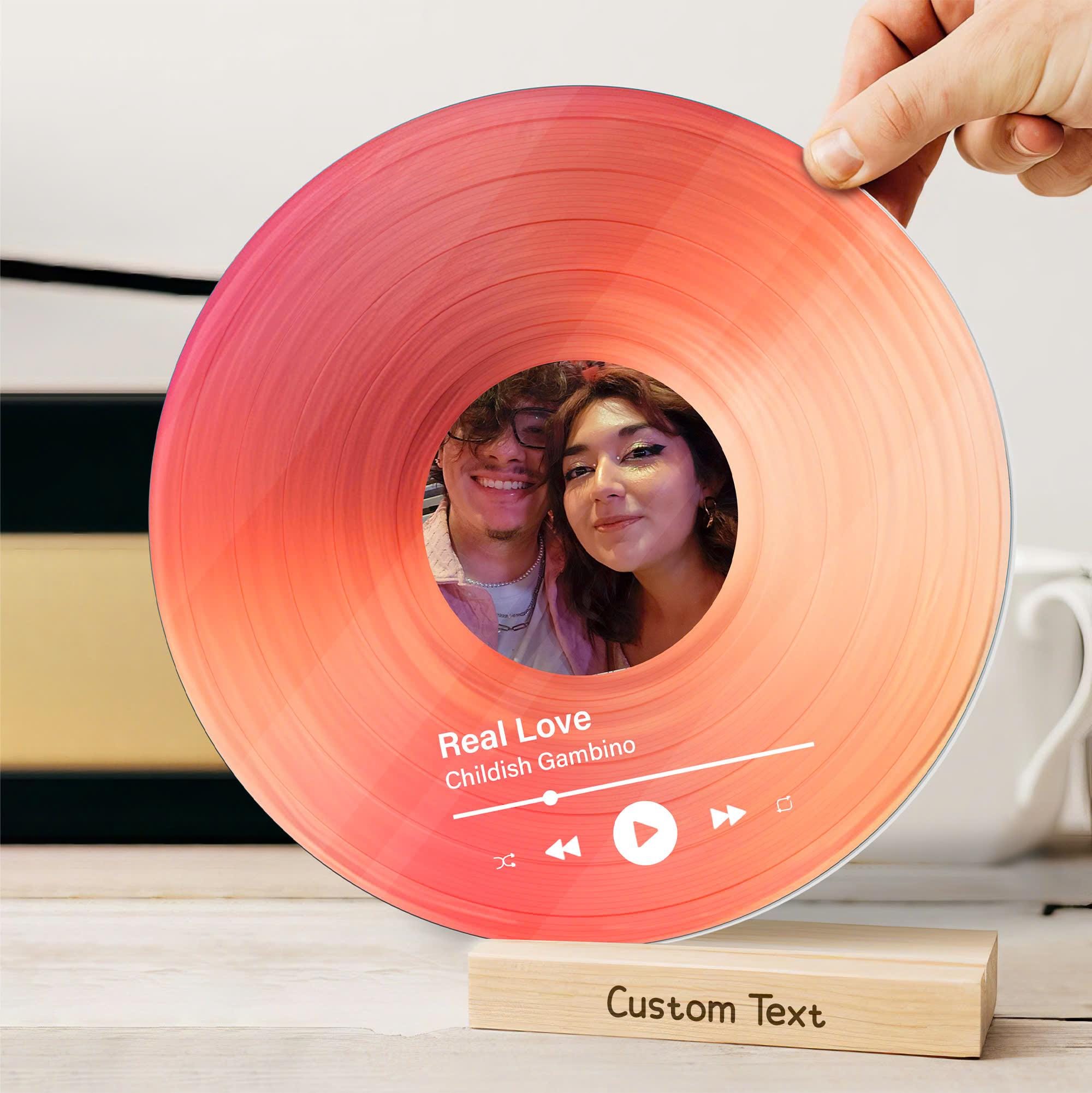 Personalized Vinyl Record With Photo, Vinyl Record With Led, Song ...